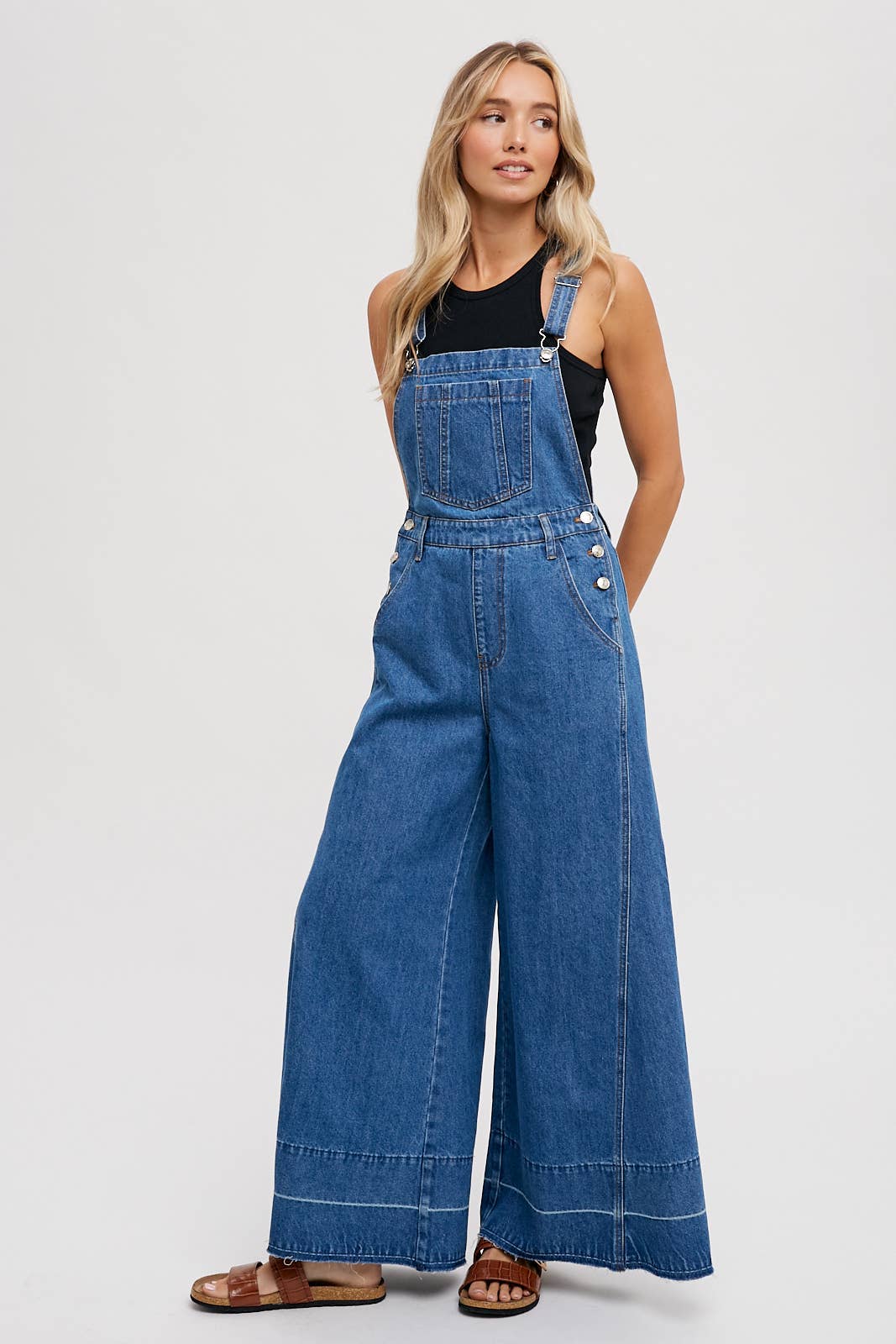 Walking on a Dream Denim Wide Leg Overalls – Stellaluna Raine